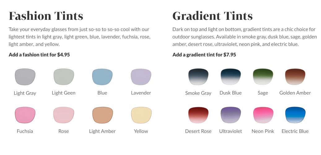10 Percent Tint Glasses Clearance